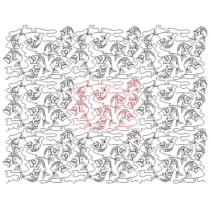 bass fish pano 001 Digital Pattern | Sweet Dreams Quilt Studio - Edge ...