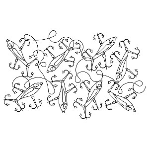 bass lure e2e 001 - Edge to Edge Quilting Patterns