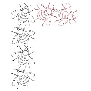 bee border 001 Digital Pattern | Sweet Dreams Quilt Studio - Digital ...