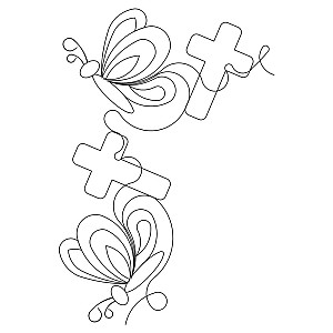 butterfly cross bdr crn 002 Digital Pattern | Sweet Dreams Quilt Studio ...
