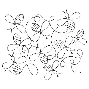 buzzy bee e2e 001 - Edge to Edge Quilting Patterns