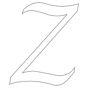 calligraphy font capital z Digital Pattern | Sweet Dreams Quilt Studio ...