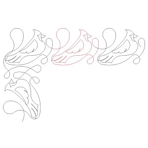 cardinal border 001 Digital Pattern | Sweet Dreams Quilt Studio ...
