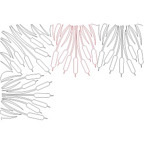 cattails border 001 Digital Pattern | Sweet Dreams Quilt Studio ...