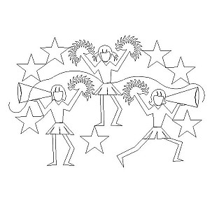 cheerleader border 001 Digital Pattern | Sweet Dreams Quilt Studio ...