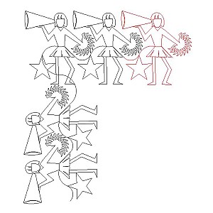 cheerleader border 003 Digital Pattern | Sweet Dreams Quilt Studio ...