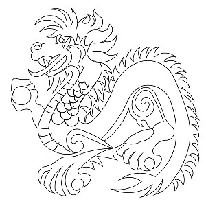 chinese dragon 3 Digital Pattern | Sweet Dreams Quilt Studio - Digital ...
