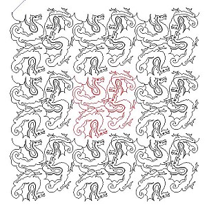 chinese dragons Digital Pattern | Sweet Dreams Quilt Studio - Edge to ...