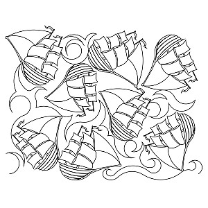 clipper ship pano 001 - Edge to Edge Quilting Patterns