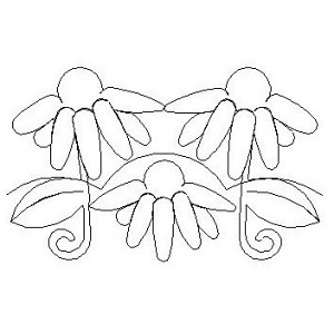 cone flower border 001 Digital Pattern | Sweet Dreams Quilt Studio ...