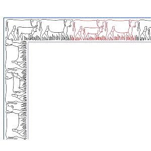 cow border 001 Digital Pattern | Sweet Dreams Quilt Studio