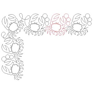 crab border 002 Digital Pattern | Sweet Dreams Quilt Studio - Digital ...