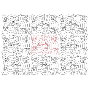 cynthia flag e2e 001 - Edge to Edge Quilting Patterns