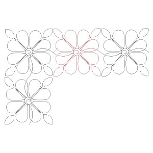 daisy vine border 001 Digital Pattern | Sweet Dreams Quilt Studio ...