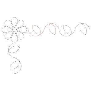 daisy vine border 002 Digital Pattern | Sweet Dreams Quilt Studio ...