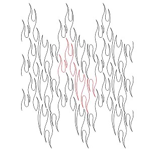 dancing flames simple 005 Digital Pattern | Sweet Dreams Quilt Studio ...