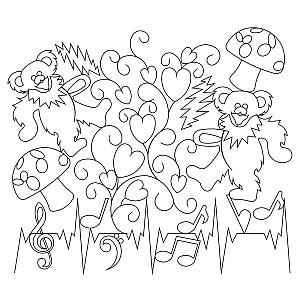 deadhead mixed e2e 001 - Edge to Edge Quilting Patterns