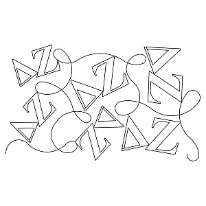 delta zeta e2e 001 - Edge to Edge Quilting Patterns