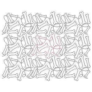 dog bone pano 002 Digital Pattern | Sweet Dreams Quilt Studio - Edge to ...