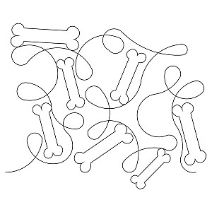 dog bone pano 003 Digital Pattern | Sweet Dreams Quilt Studio - Edge to ...