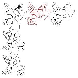 dove border 001 Digital Pattern | Sweet Dreams Quilt Studio - Digital ...
