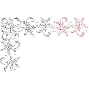 elegant star border 001 Digital Pattern | Sweet Dreams Quilt Studio ...