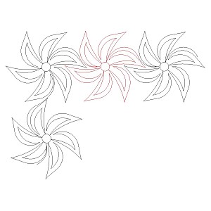 elegant star border 004 Digital Pattern | Sweet Dreams Quilt Studio ...