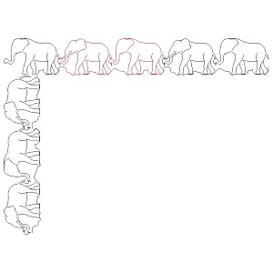 elephant border 002 Digital Pattern | Sweet Dreams Quilt Studio ...