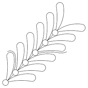 feather 45 degree e2e 001 - Edge to Edge Quilting Patterns