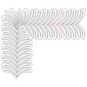 feather border 019 Digital Pattern | Sweet Dreams Quilt Studio ...
