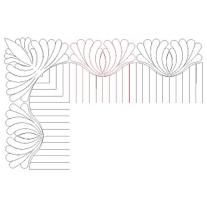 feather piano key border 001 Digital Pattern | Sweet Dreams Quilt ...