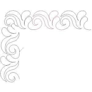 feather simple border 003 Digital Pattern | Sweet Dreams Quilt Studio ...