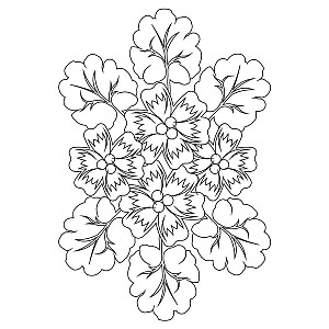 flower rectangle 004 Digital Pattern | Sweet Dreams Quilt Studio ...