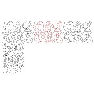 garden rabbit border 001 Digital Pattern | Sweet Dreams Quilt Studio ...