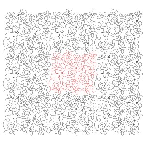 garden snails e2e 002 - Edge to Edge Quilting Patterns
