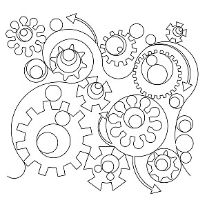 gear pano 001 Digital Pattern | Sweet Dreams Quilt Studio - Edge to ...