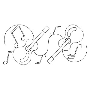 guitar music border 001 Digital Pattern | Sweet Dreams Quilt Studio ...