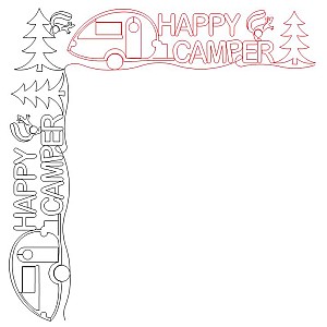 happy camper border 001 Digital Pattern | Sweet Dreams Quilt Studio ...