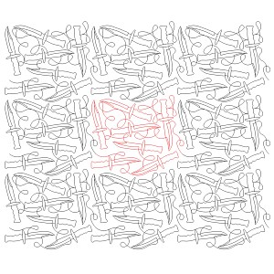 hunting knife e2e 001 - Edge to Edge Quilting Patterns