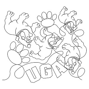 uga bulldogs pano 002 Digital Pattern | Sweet Dreams Quilt Studio ...