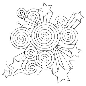 swirls star burst pano 001 Digital Pattern | Sweet Dreams Quilt Studio ...