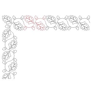 acorn leaf border 001 Digital Pattern | Sweet Dreams Quilt Studio ...