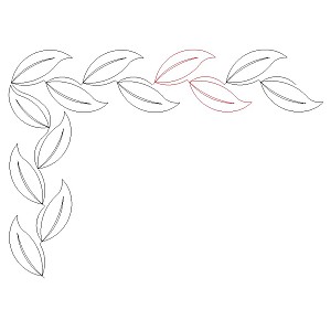 leaf simple border 3 Digital Pattern | Sweet Dreams Quilt Studio