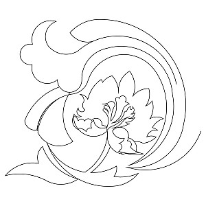 leaf swirl border 004 Digital Pattern | Sweet Dreams Quilt Studio ...