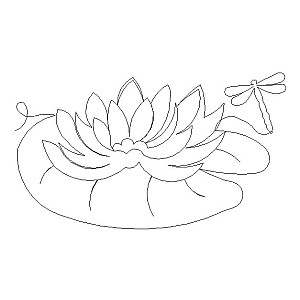 lily pad flower border Digital Pattern | Sweet Dreams Quilt Studio ...