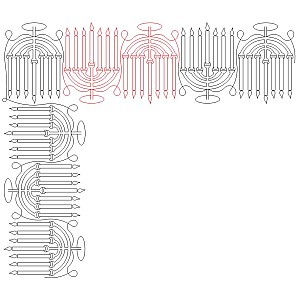 menorah border 001 Digital Pattern | Sweet Dreams Quilt Studio ...