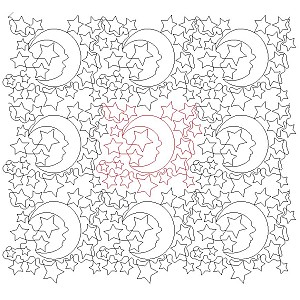 moon and stars Digital Pattern | Sweet Dreams Quilt Studio - Edge to ...