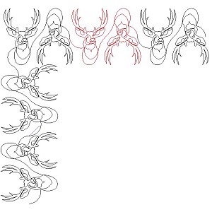 mule deer border Digital Pattern | Sweet Dreams Quilt Studio - Digital ...