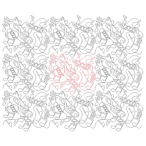 musical e2e 016 - Edge to Edge Quilting Patterns