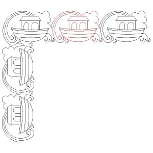 noah ark border 001 Digital Pattern | Sweet Dreams Quilt Studio ...